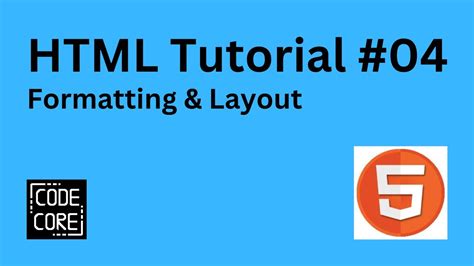 Formatting Layout Html Tutorial 03 Youtube