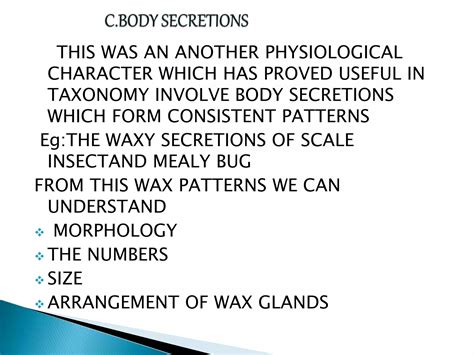 Different Kinds Of Taxonomic Characters And Its Function Pptx