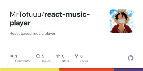 GitHub MrTofuuu React Music Player React Based Music Player