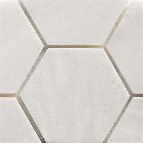White Haze 3 78 Hex Mosaic Honed Decorative Materials