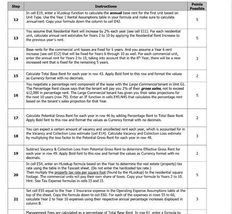Step Instructions Points Possible 1 0 Start Excel Chegg Com
