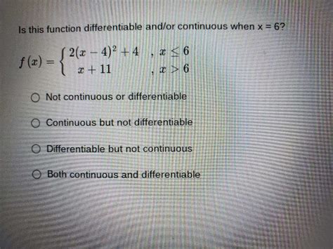 solved is this function differentiable and or continuous