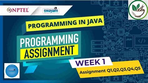 Programming In Java Week 1 Assignment Coding Solution Nptel Java Swayam New Youtube