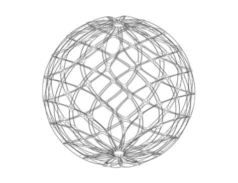 D Printed Wireframe Shape Geo Complex Twisted Sphere By MR AnyCAD Pinshape