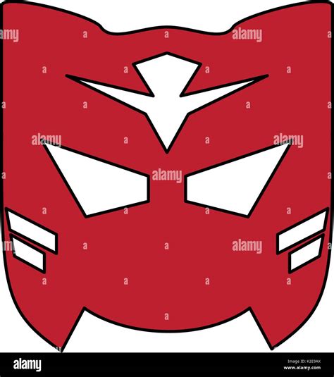 Flat Line Monocromatic Mask Over White Background Vector Ilustration Stock Vector Image And Art