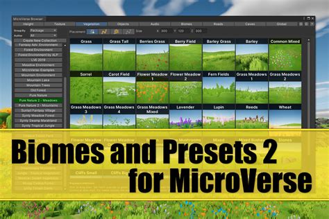 biomes and presets 2 for microverse terrain unity asset store