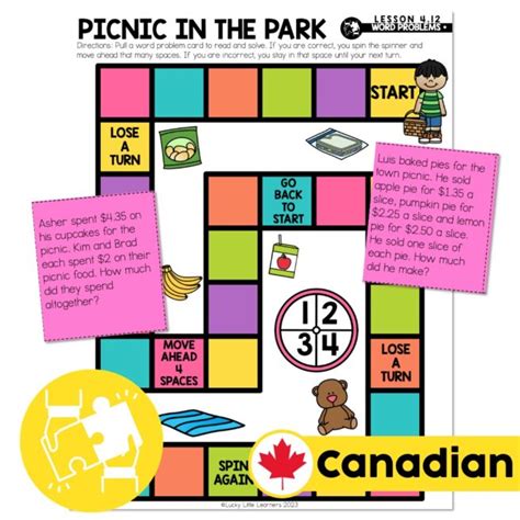 Lucky To Learn Math Canadian Money Two Step Addition Money Word Problems Lesson 412