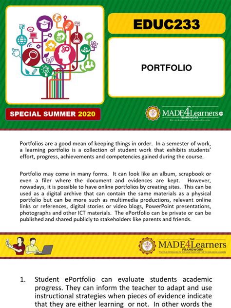 Topic 3 Lesson 3 Creating Eportfolio Pdf