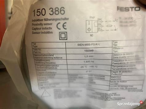 Proximity Sensor SIEN M B PS K L Festo Warszawa Sprzedajemy Pl