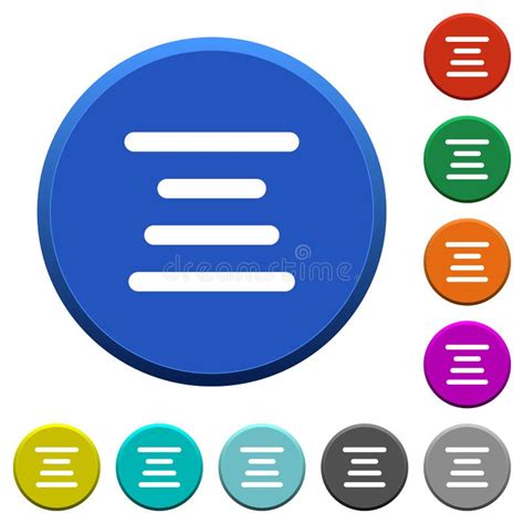 Text Align Center Beveled Buttons Stock Vector Illustration Of Wordprocessor Press
