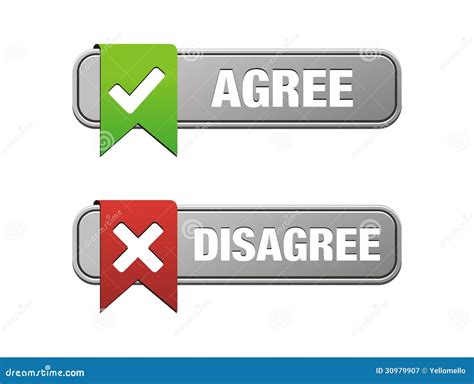 Agree Disagree Buttons Stock Illustration Illustration Of Right 30979907