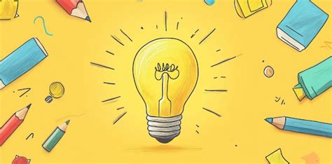 Illuminated Idea A Sketchy Representation Of Inspiration Premium Ai