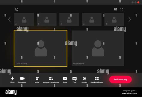 videocall interface video call screen or conference chat app vector computer ui template web