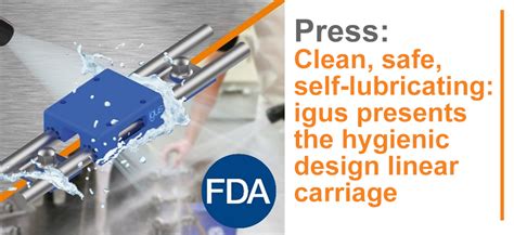 Clean Safe Self Lubricating Igus Presents The Hygienic Design Linear Carriage Igus® Canada