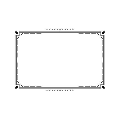 Premium Vector Abstract Black Simple Line Rectangular Frame Doodle