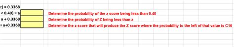 solved use excel s function options to find the following z