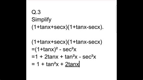 Simplification Of Trigonometric Ratio Youtube