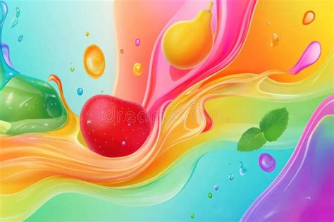 Dynamic Flow Of Vibrant Groceries Creates An Abstract Background Design