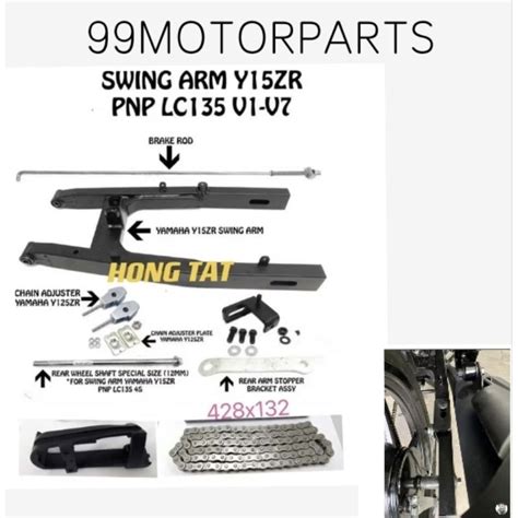 Yamaha Y15 Y15zr Swing Arm Standard Modify Lc135 Arm Y15zr Pnp Lc135 Lc 4s 4speed V1 V2 V3 V4 V5