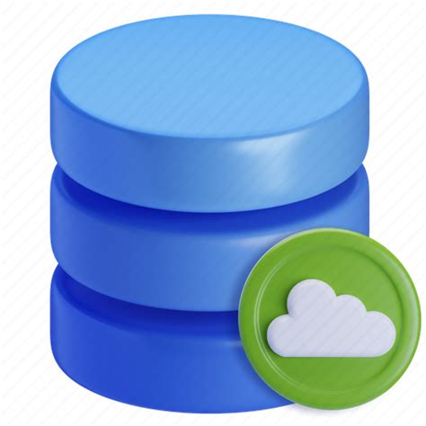 cloud database storage hosting data 3d illustration download on