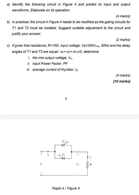 Solved A Identify The Following Circuit In Figure 4 And
