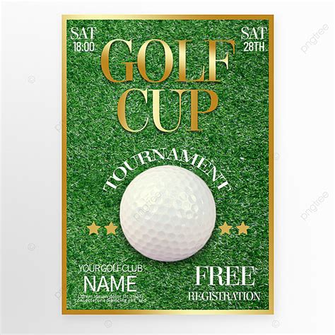 골든 골프 일러스트 토너먼트 포스터 템플릿 Psd 다운로드 디자인 자료 다운로드
