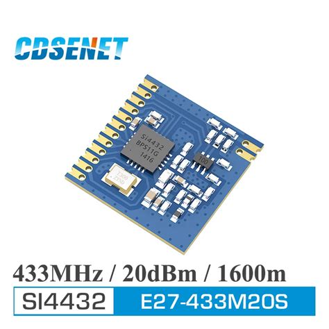 433mhz Si4432 100mw Wireless Rf Module Spi Smd Transceiver Cdsenet E27