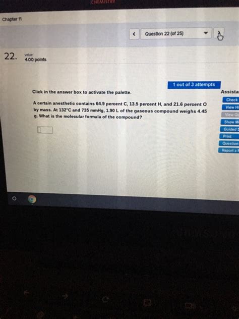 Solved Chemistry Chapter 11 Question 22 Of 25 4 00 Polnts