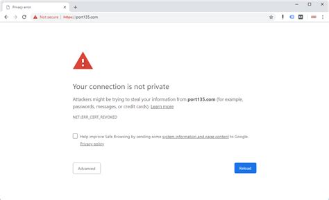fixed error internet sec cert revoked