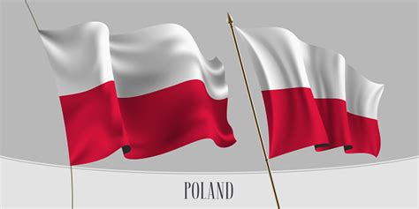 고립 된 배경 벡터 그림에 폴란드 흔들리는 플래그의 집합 3차원 형태에 대한 스톡 벡터 아트 및 기타 이미지 3차원 형태 개념 개체 그룹 Istock