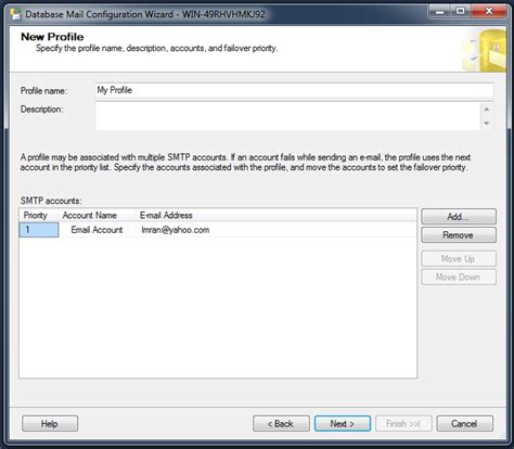 SQL SERVER How To Setup Database Mail Using FREE Mail Accounts SQL Server Portal