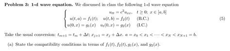 Solved Problem 3 1 D Wave Equation We Discussed In Class