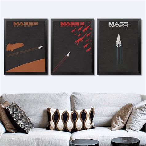 Mass Effect Game Inspired Canvas Wall Art Prints Without Frame