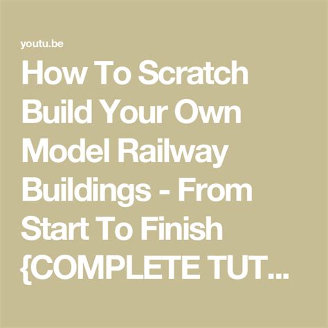 How To Scratch Build Model Railway Buildings Complete Tutorial