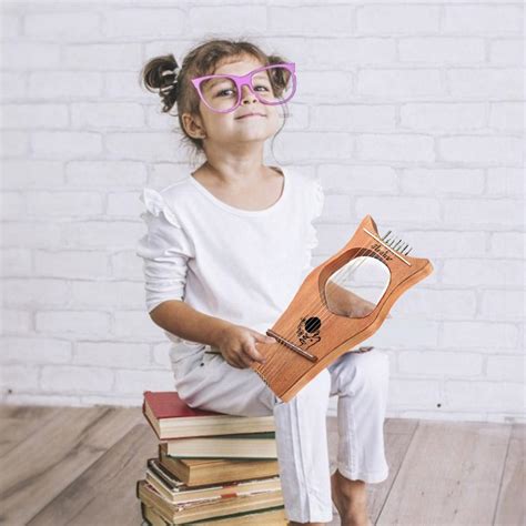 Mahogany Harp 7 String Harp Portable Lyre With Mat Vicedeal