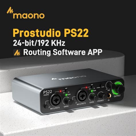 Maono Ps22 Usb Audio Interface For Pc With 60 Db Pro Preamp 24bit 192khz Dual Usb Interface