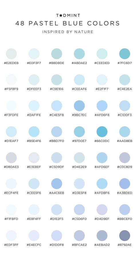 Pastel Blue Color Palette Inspiration With Hex Codes — Tadmint — Design