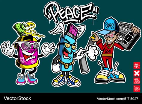 Graffiti Character Royalty Free Vector Image Vectorstock