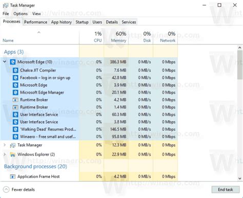 Task Manager Now Groups Processes By App
