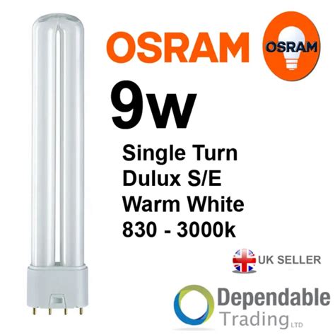 OSRAM 9W DULUX S/E LUMILUX 4 Pin Lampe Warm Weiß 830 3000k DSE9830 9w ...