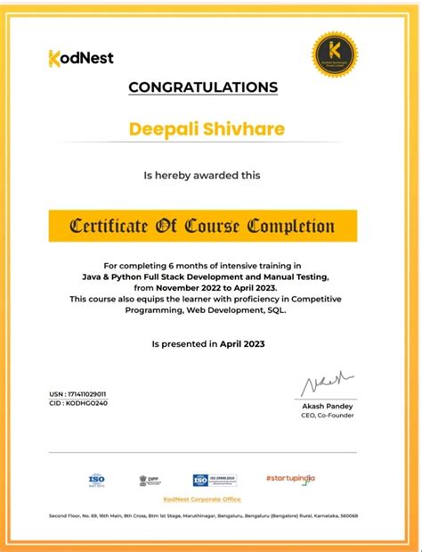 Deepali Shivhare On Linkedin Java Sql Webapplication Softskills Aptitude Python Kodnest