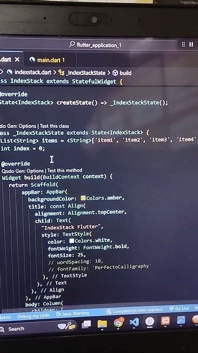 Index Stack Flutter Shortvideo Shorts Youtubeshorts Flutter Coding
