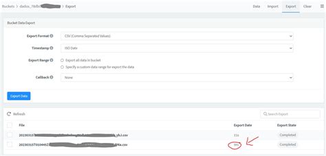 Exported Data From Bucket Does Not Appear When Opening Screen · Issue