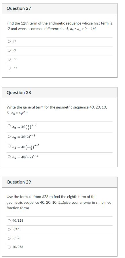 solved find the 12th term of the arithmetic sequence whose