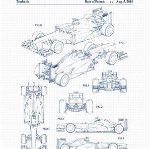 Vintage F Indy Patent Prints Unframed Photos Wall Art Decor Gifts For Home Office Man Cave