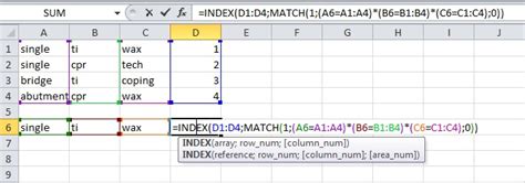 How To Index Match With Multiple Criteria Smartsheet Community