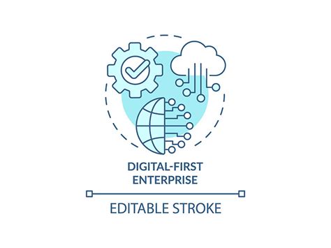 Digital First Enterprise Turquoise Concept Icon By Bsd ~ Epicpxls