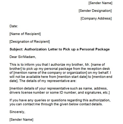 10 Most Common Authorization Letter Samples