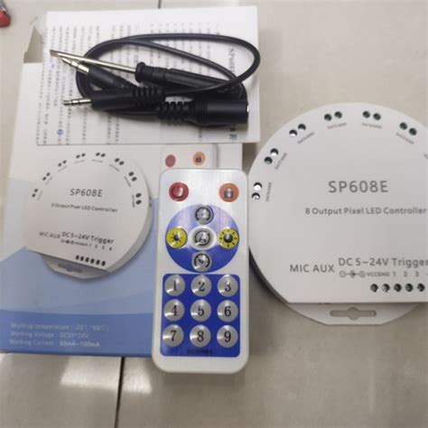 Jual LED Addressable Controller SP608E Bluetooth And Remote 8CH Output Jakarta Utara
