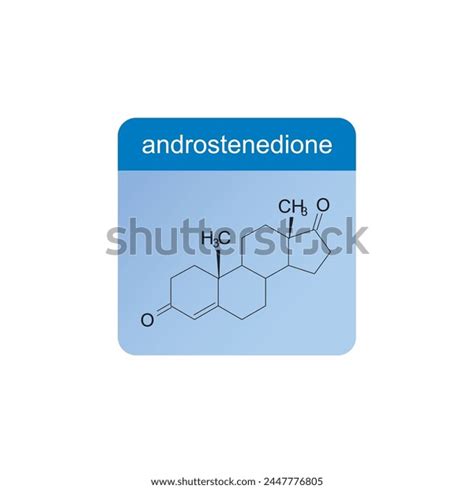 Androstenedione Skeletal Structure Diagramsteroid Hormone Compound Stock Vector Royalty Free